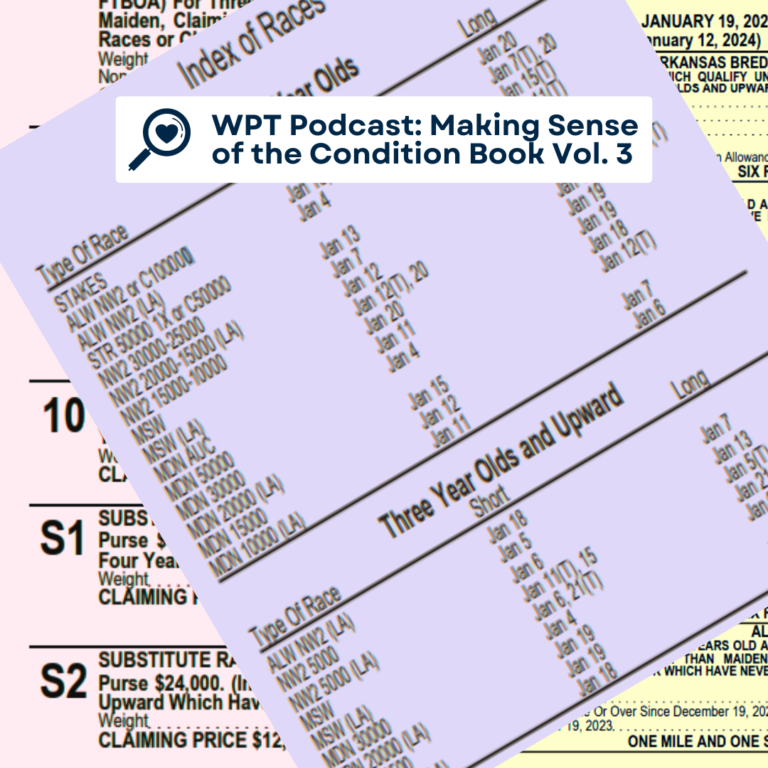 Another Look at Understanding the Condition Book - West Point Thoroughbreds